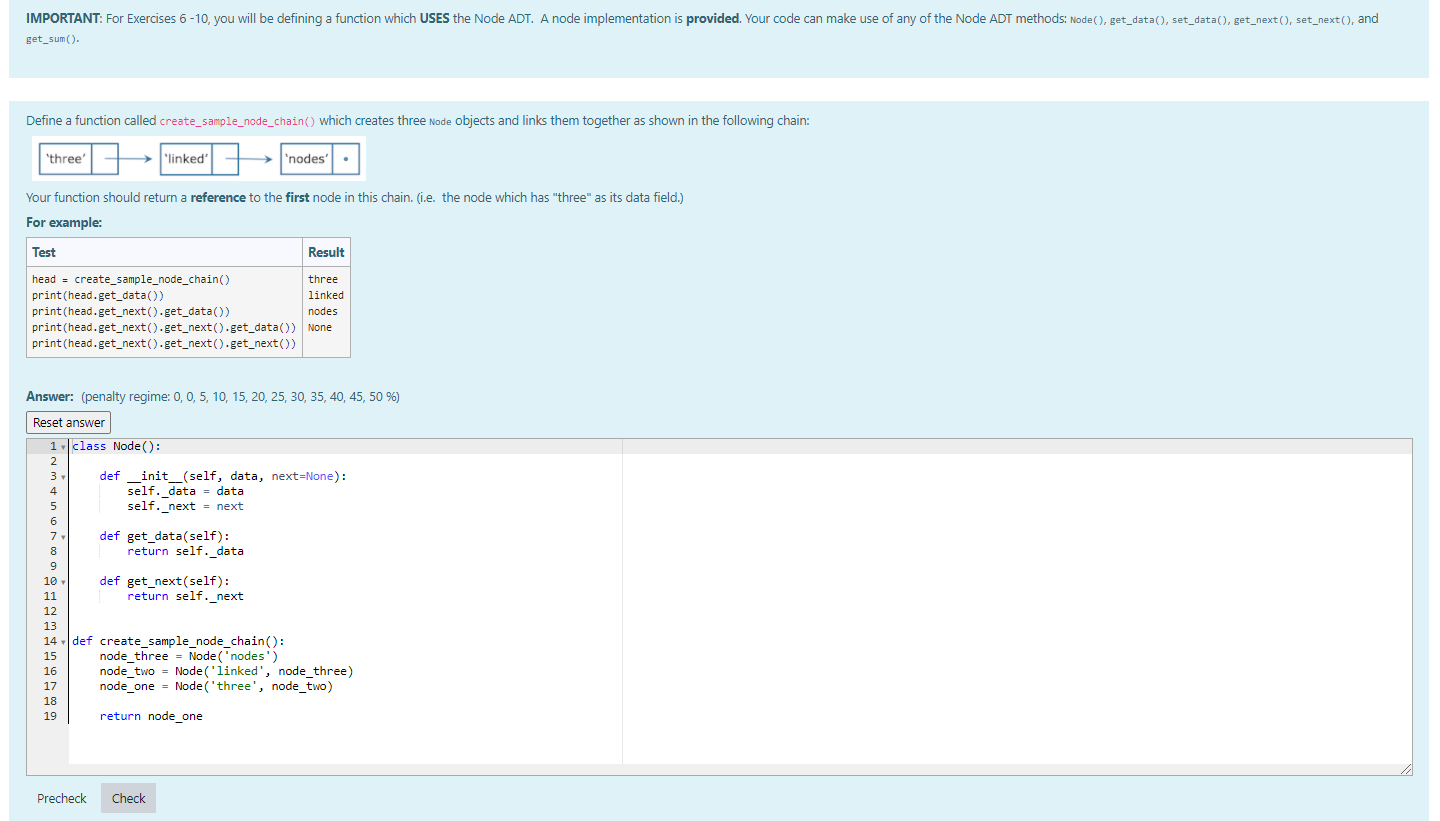 Solved IMPORTANT: For Exercises 6-10, you will be defining a | Chegg.com