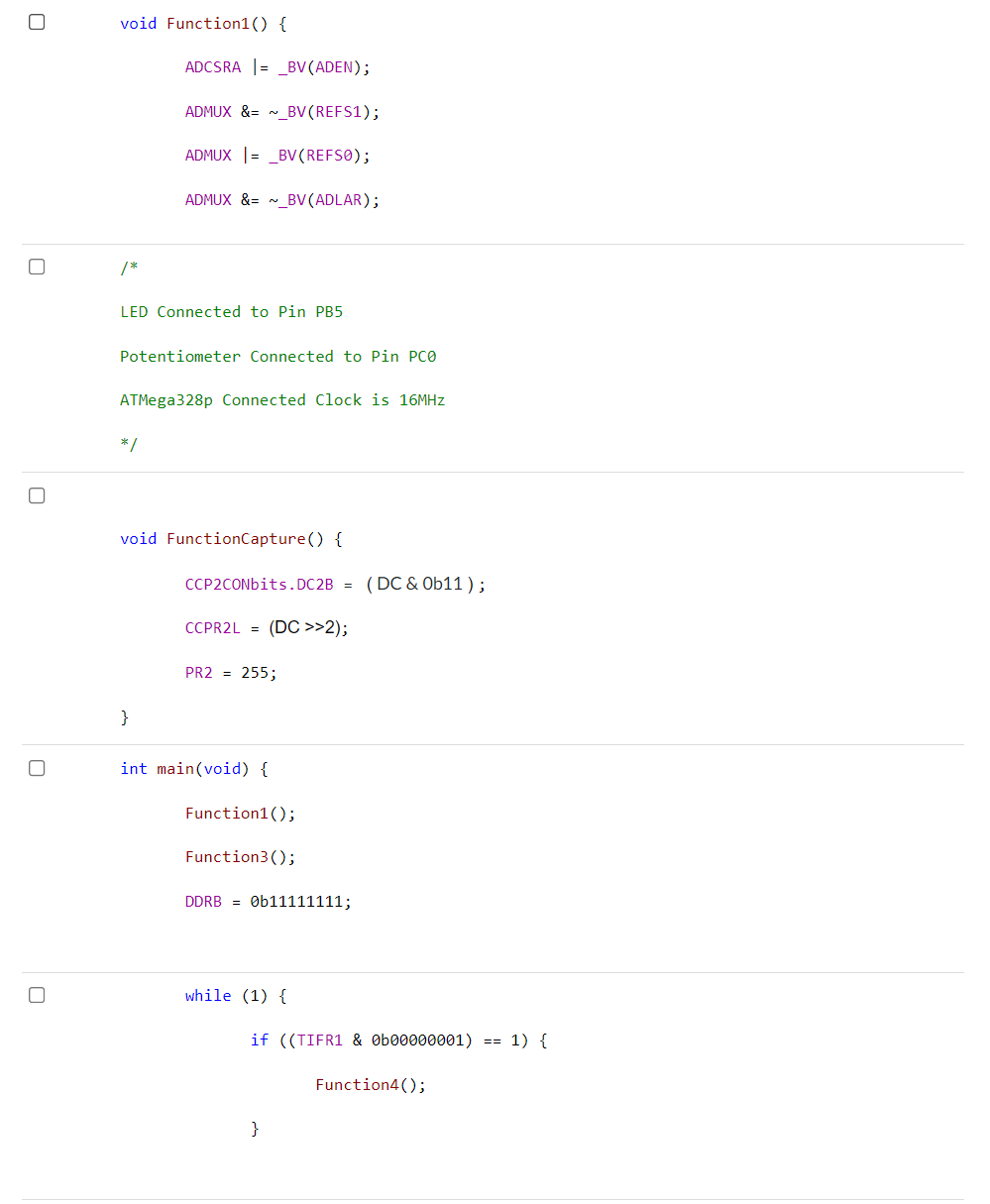 Solved For each highlighted sections of code that belong | Chegg.com