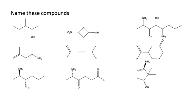 Solved Name these compounds NO OH -OH OH OH NH NHE H NH, NH | Chegg.com
