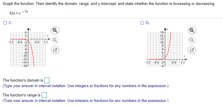 Solved Graph the function. Then identify the domain, range, | Chegg.com