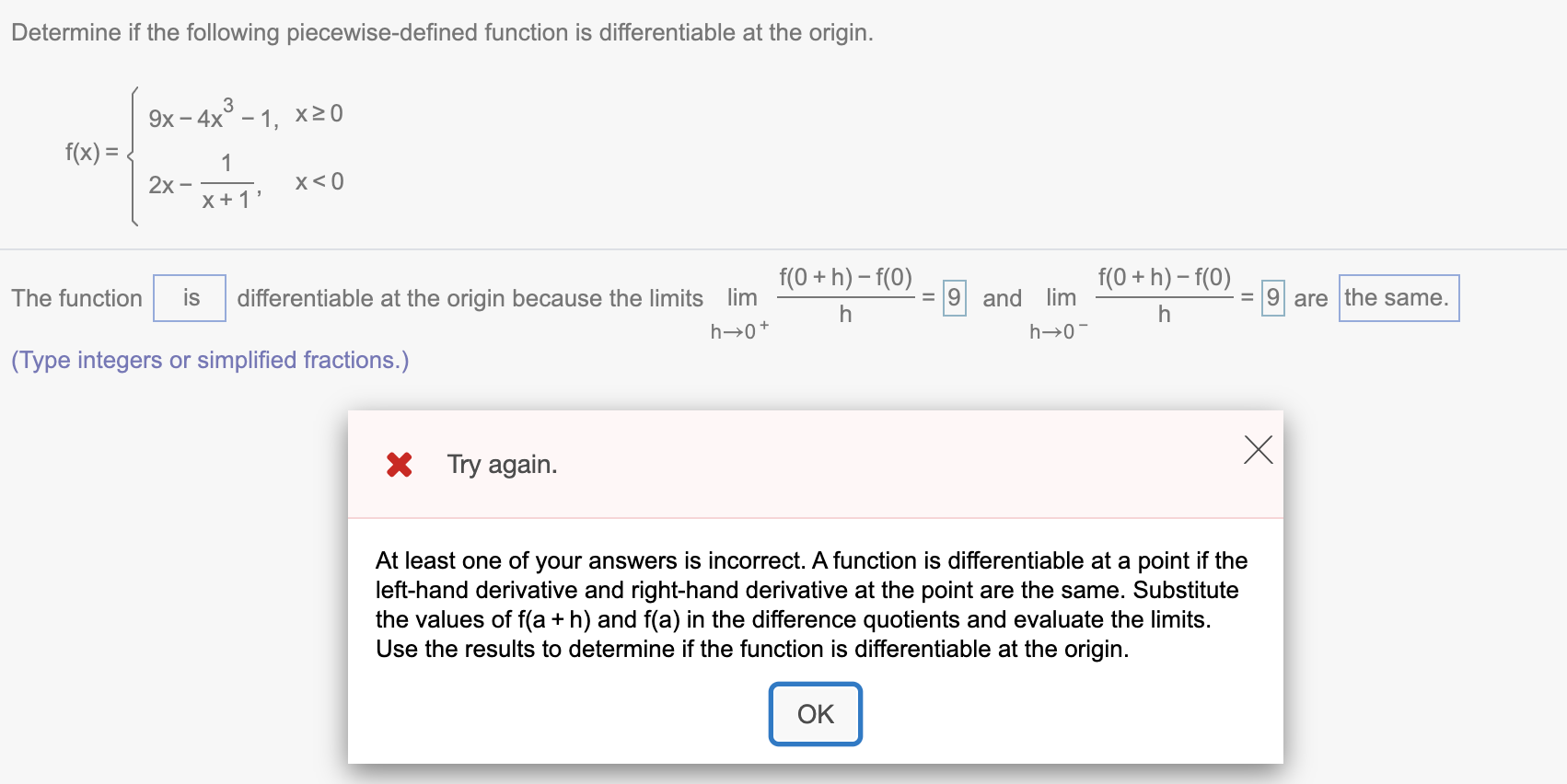 Solved Determine If The Following Piecewise Defined Function