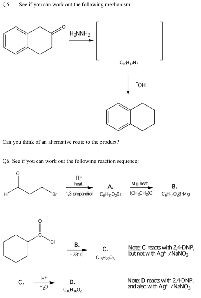 Solved Q5 See if you can work out the following mechanism: | Chegg.com