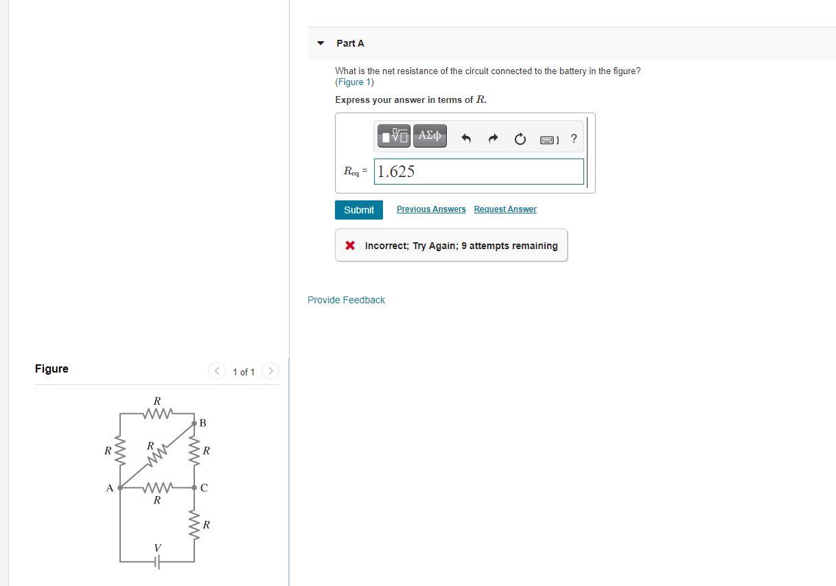 Solved Part A What is the net resistance of the circuit | Chegg.com