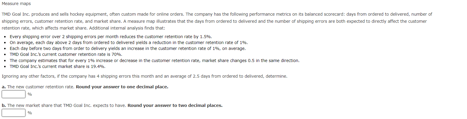 Solved retention rate, which affects market share. | Chegg.com