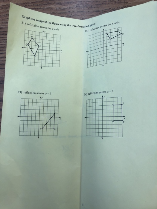 Solved Graph the image of the figure using the transt 31) | Chegg.com