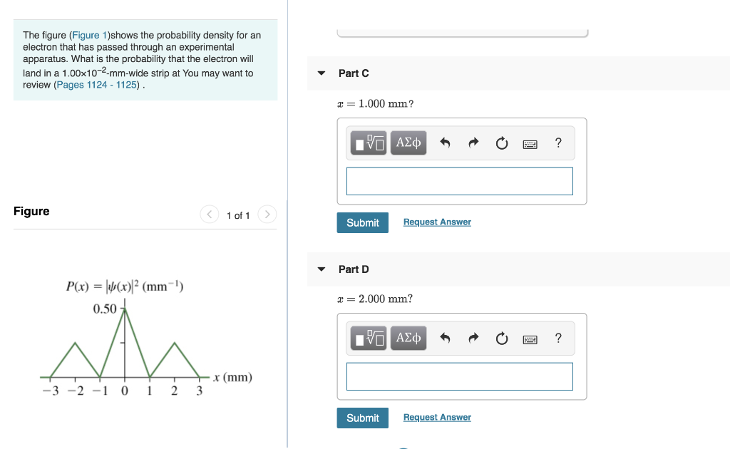 Solved The figure (Figure 1) shows the probability density | Chegg.com