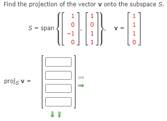 Solved Find the orthogonal complement St, and find the | Chegg.com