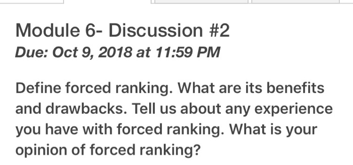 Solved Module 6-Discussion #2 Due: Oct 9, 2018 at 11:59 PM | Chegg.com