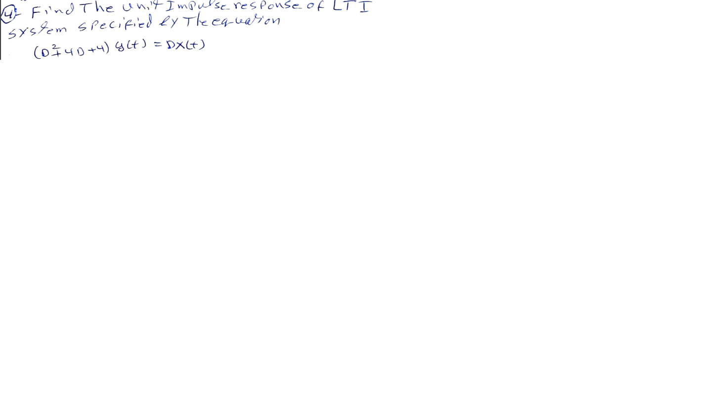 Solved a Find The unit Impulse response of LTI System | Chegg.com