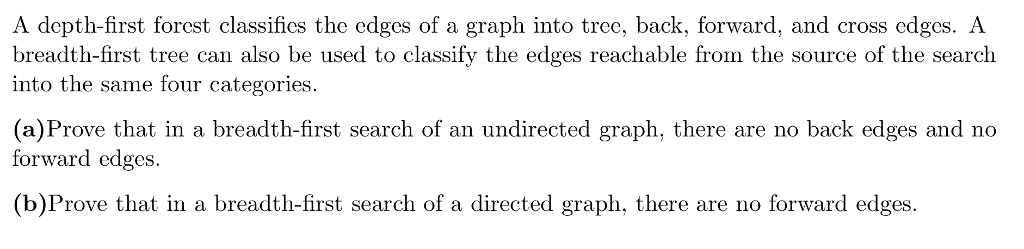 Solved A depth-first forest classifies the edges of a graph | Chegg.com