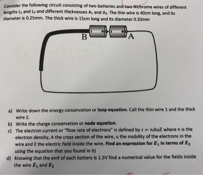 Solved Consider the following circuit consisting of two | Chegg.com