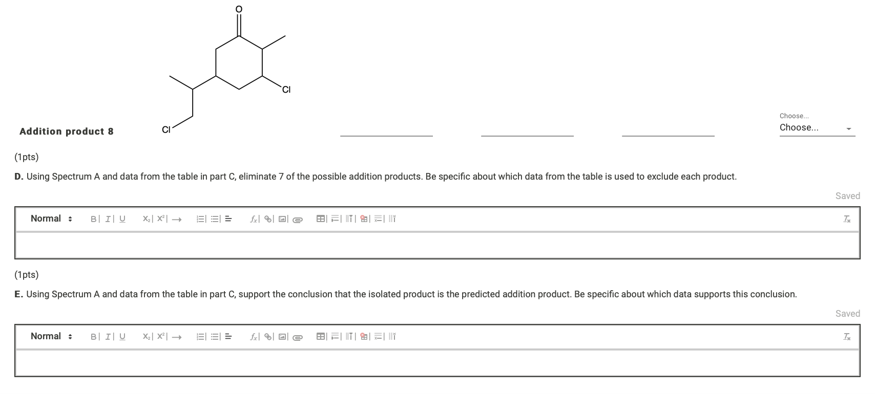 Solved C. Complete the following table with predictions to | Chegg.com
