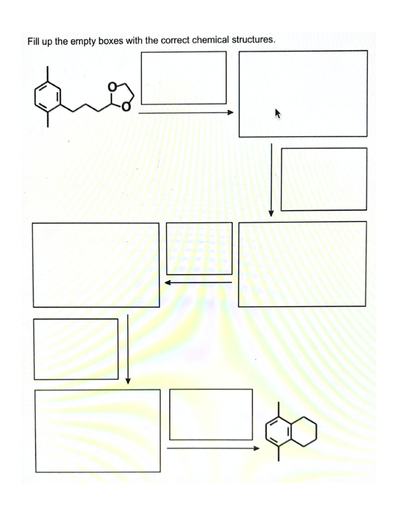 Solved Fill up the empty boxes with the correct chemical | Chegg.com