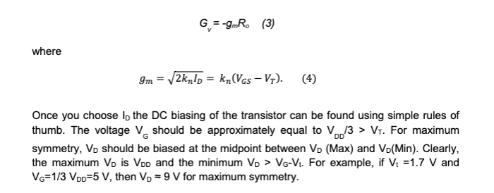 Solved Figure 1 shows a single stage common source MOSFET | Chegg.com