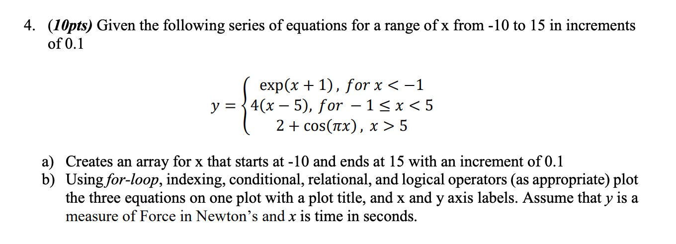 Solved Use MATLAB and post everything that needs to be | Chegg.com