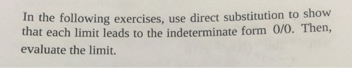 Solved In the following exercises, use direct substitution | Chegg.com