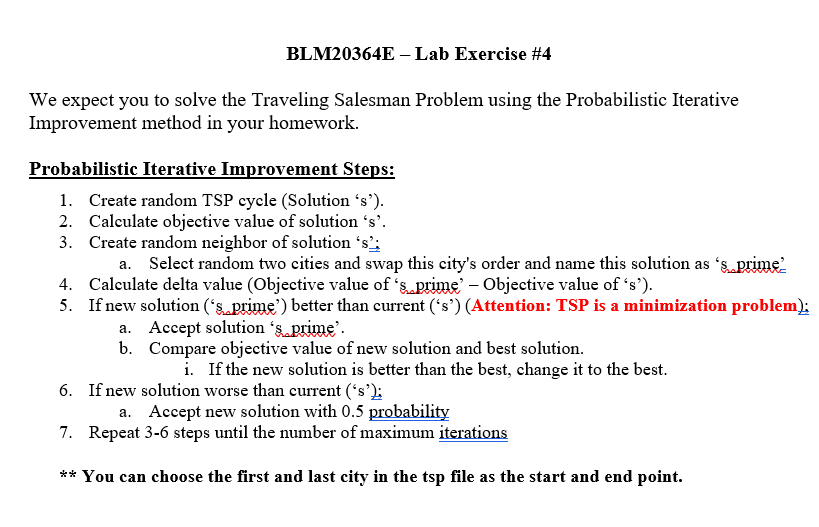 Solved We expect you to solve the Traveling Salesman Problem | Chegg.com