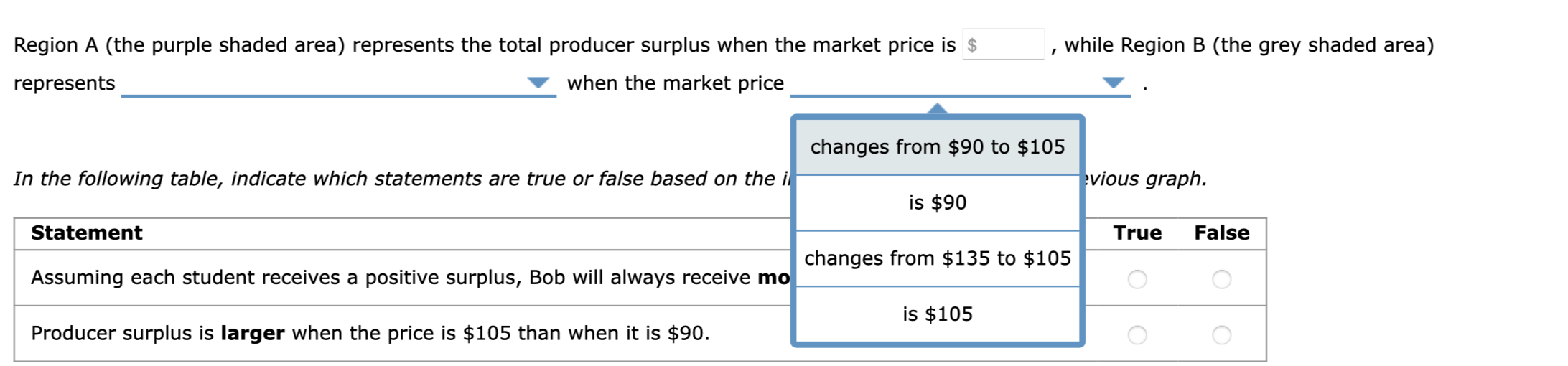 Solved 6. Producer surplus and price changes sell. Each | Chegg.com