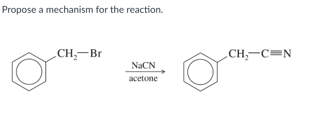 Solved Propose a mechanism for the reaction. acetone NaCN | Chegg.com