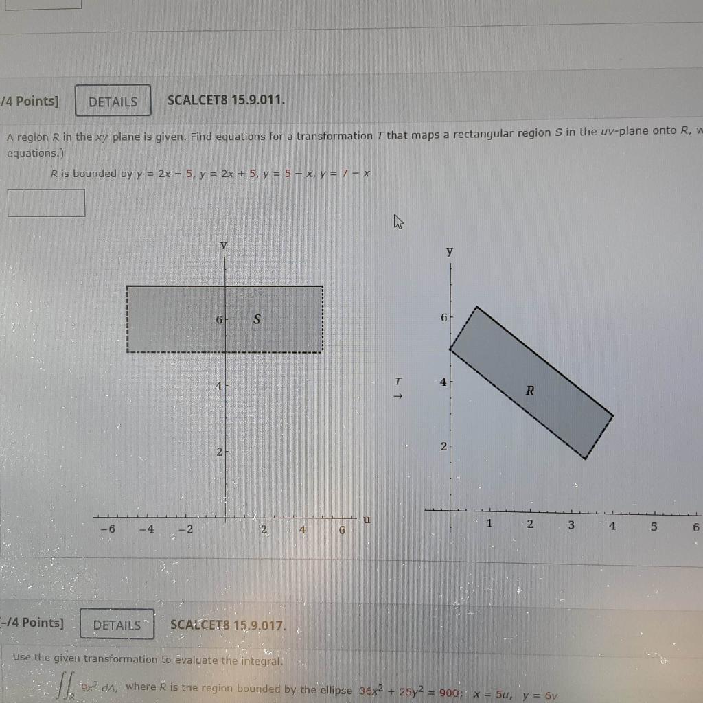 Solved 14 Points] DETAILS SCALCET8 15.9.011. A region R in | Chegg.com
