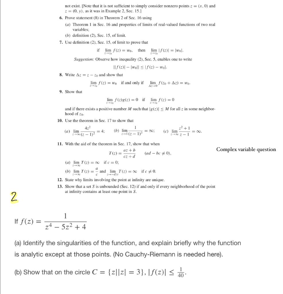 Solved not exist. [Note that it is not sufficient to simply | Chegg.com
