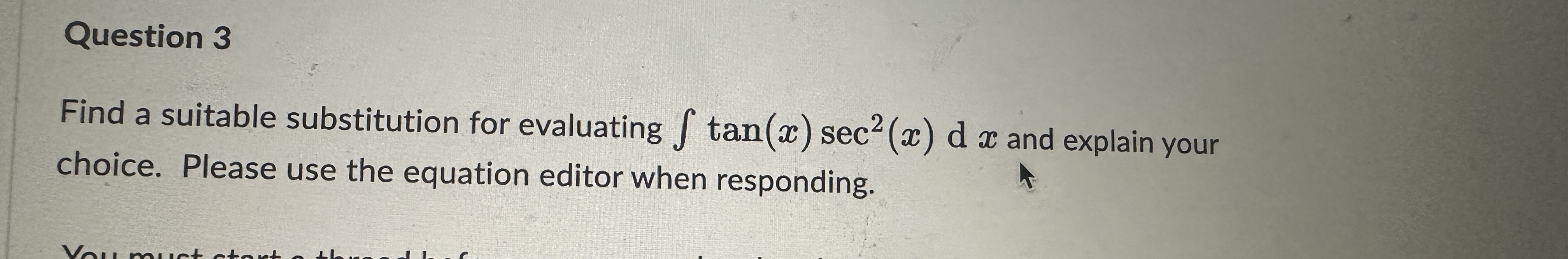 Solved Find a suitable substitution for evaluating | Chegg.com