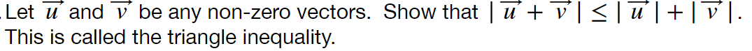 Solved Let u and v be any non-zero vectors. Show that | Chegg.com