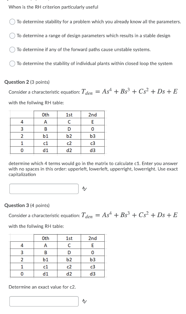 Solved When is the RH criterion particularly useful To | Chegg.com