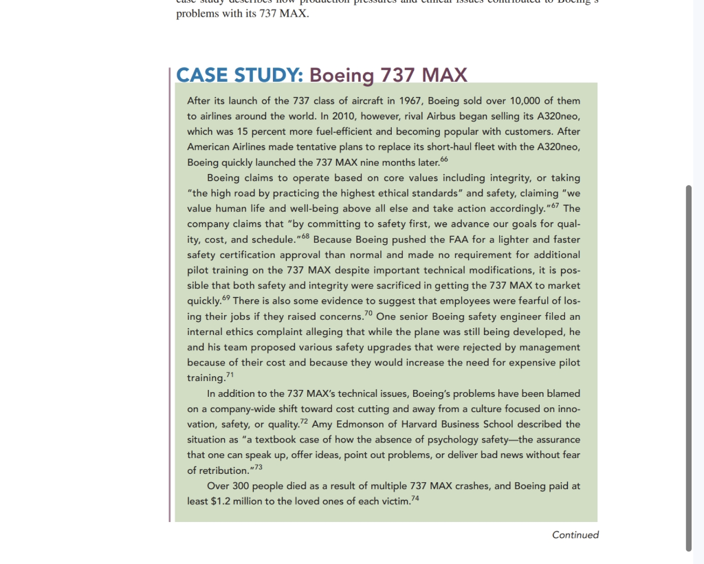 Solved problems with its 737 MAX. CASE STUDY: Boeing 737 MAX | Chegg.com