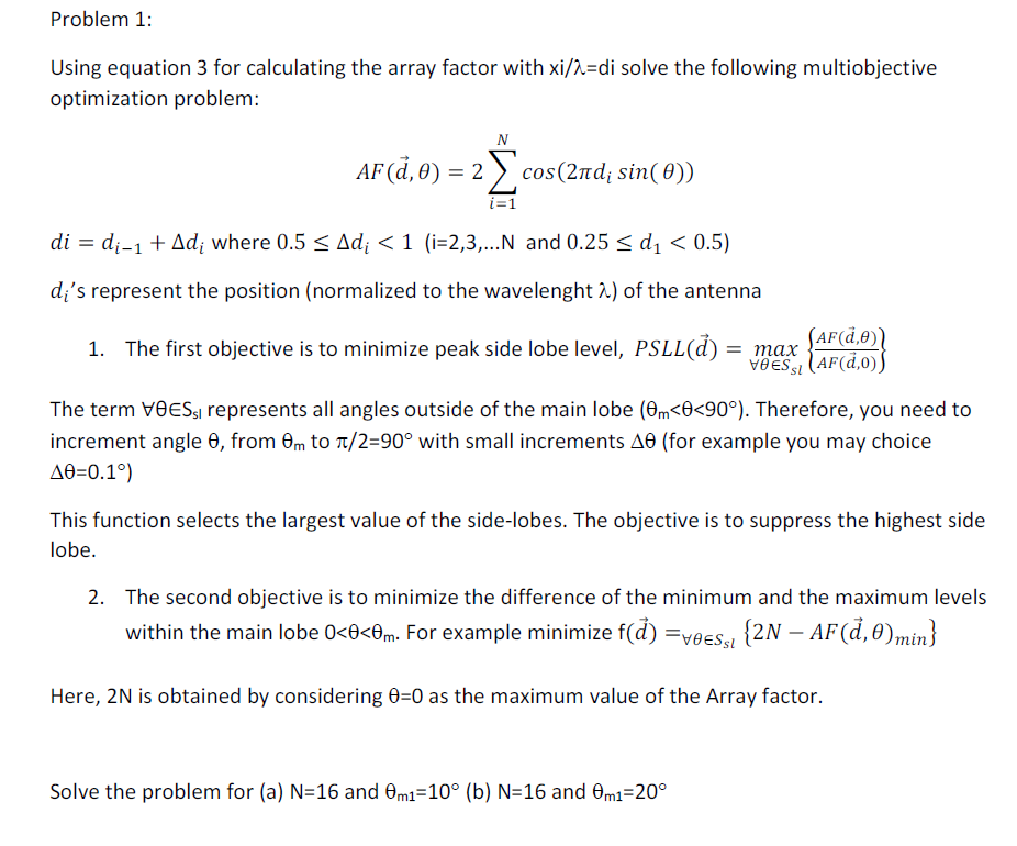 Solved This Project Must Be Done With Python And Moea D