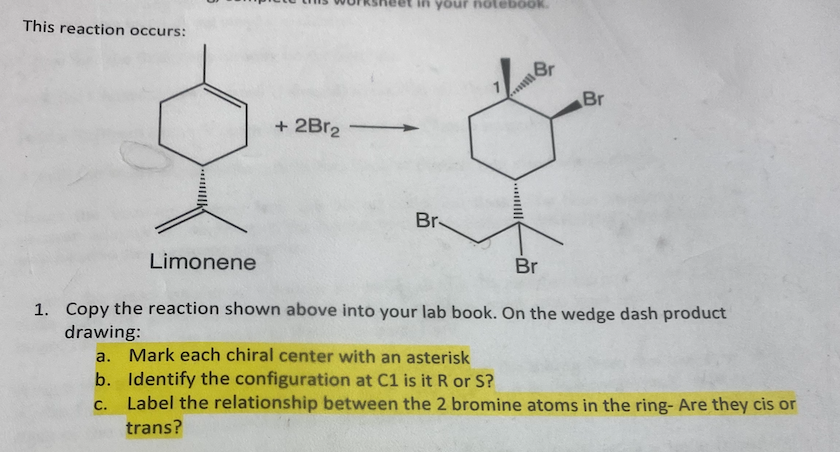 Solved your notebook This reaction occurs: Br Br + 2Br2 Br | Chegg.com