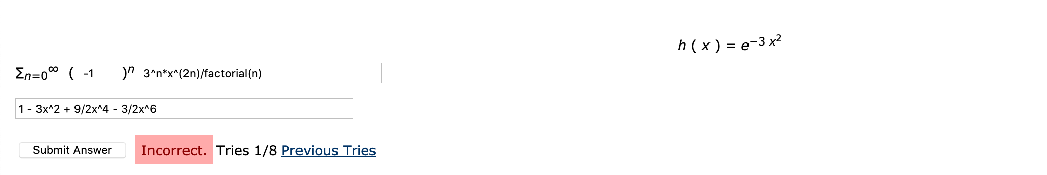 Solved The function f ( x ) = ex can be written as the | Chegg.com