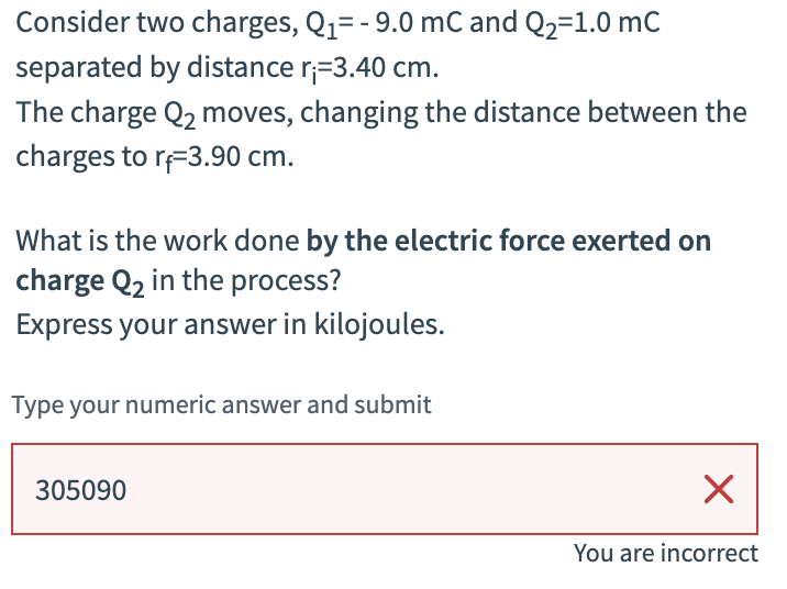 Solved Consider two charges, Q_(1)=-2.5mC and Q_(2)=8.9mC | Chegg.com