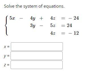 Solved Solve the System. Give answer as (x,y,z). 6x+4y−2z=10 | Chegg.com