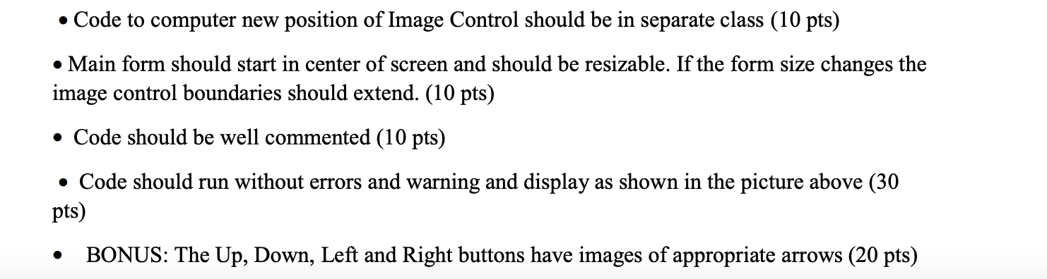 Solved • Code to computer new position of Image Control | Chegg.com