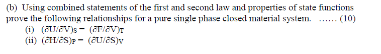 Solved (b) Using combined statements of the first and second | Chegg.com