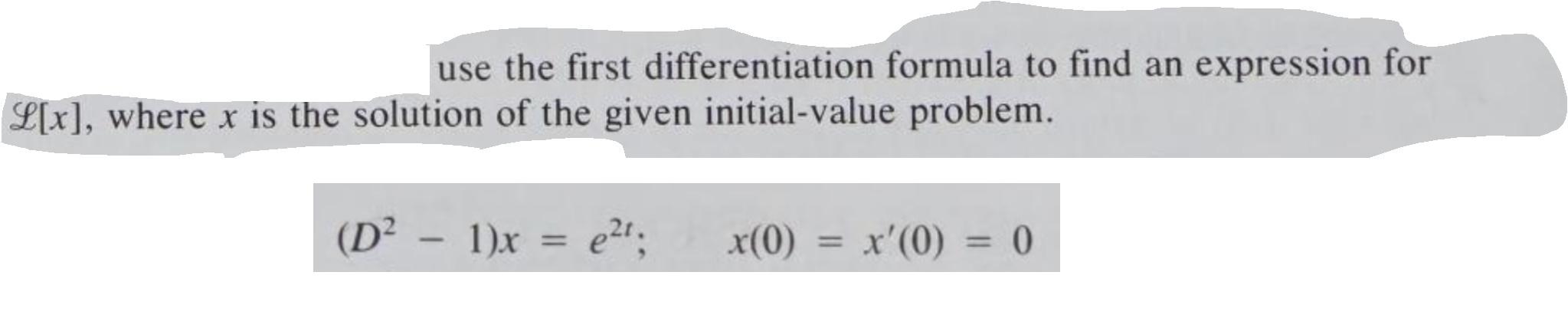 Solved use the first differentiation formula to find an | Chegg.com