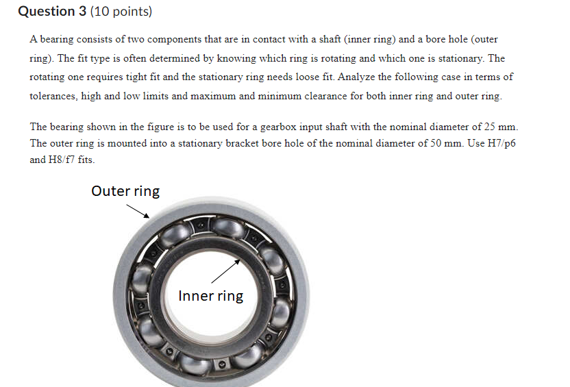 Solved A bearing consists of two components that are in | Chegg.com