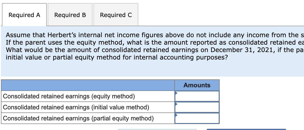 Solved Assume that Herbert's internal net income figures | Chegg.com