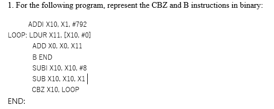 Solved 1. For the following program, represent the CBZ and B | Chegg.com