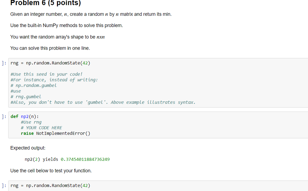 Solved Problem 6 (5 points) Given an integer number, n, | Chegg.com