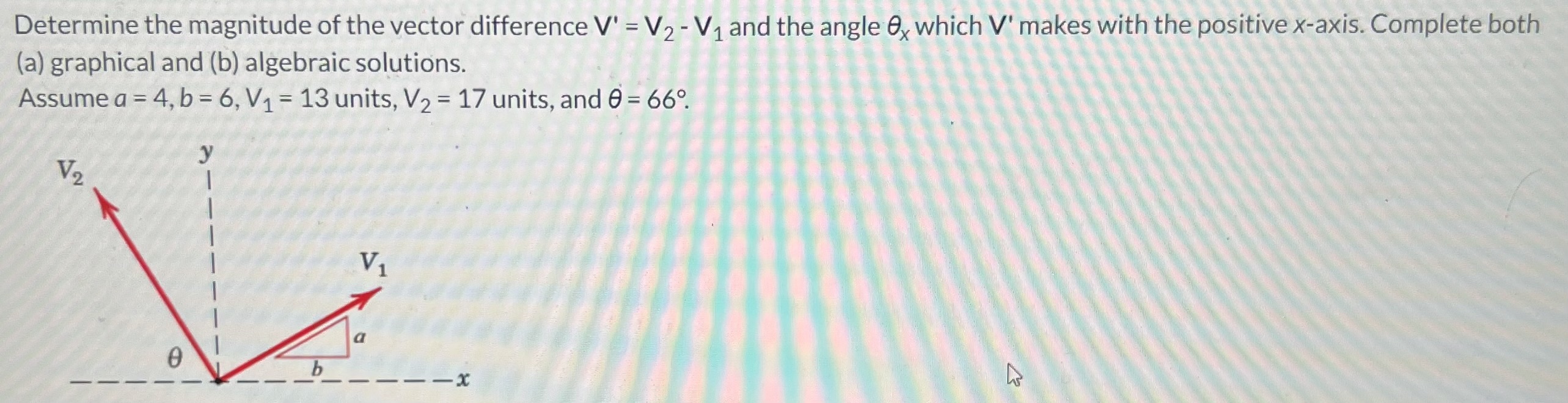 Solved Determine the magnitude of the vector difference \\( | Chegg.com