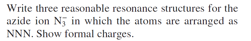 Solved Write three reasonable resonance structures for the | Chegg.com