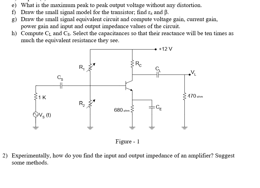 Solved e) What is the maximum peak to peak output voltage | Chegg.com