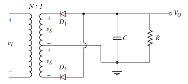 Solved For the provided rectifier assume the following | Chegg.com