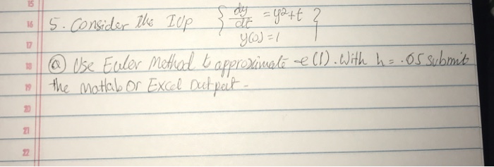 Solved 15 16 17 10 e Motab or Excel Depat 2l | Chegg.com