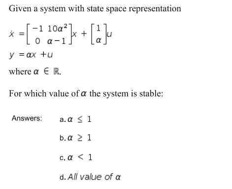 Solved Given a system with state space | Chegg.com