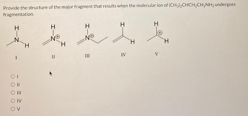 Solved Provide the structure of the major fragment that | Chegg.com