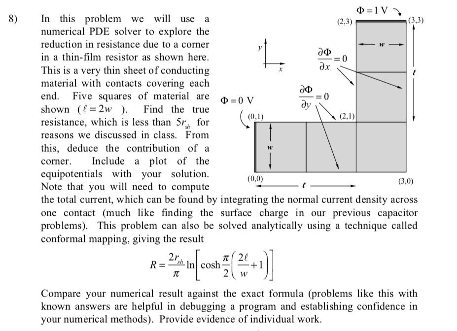 D1 V In this problem we will use numerical PDE solver | Chegg.com