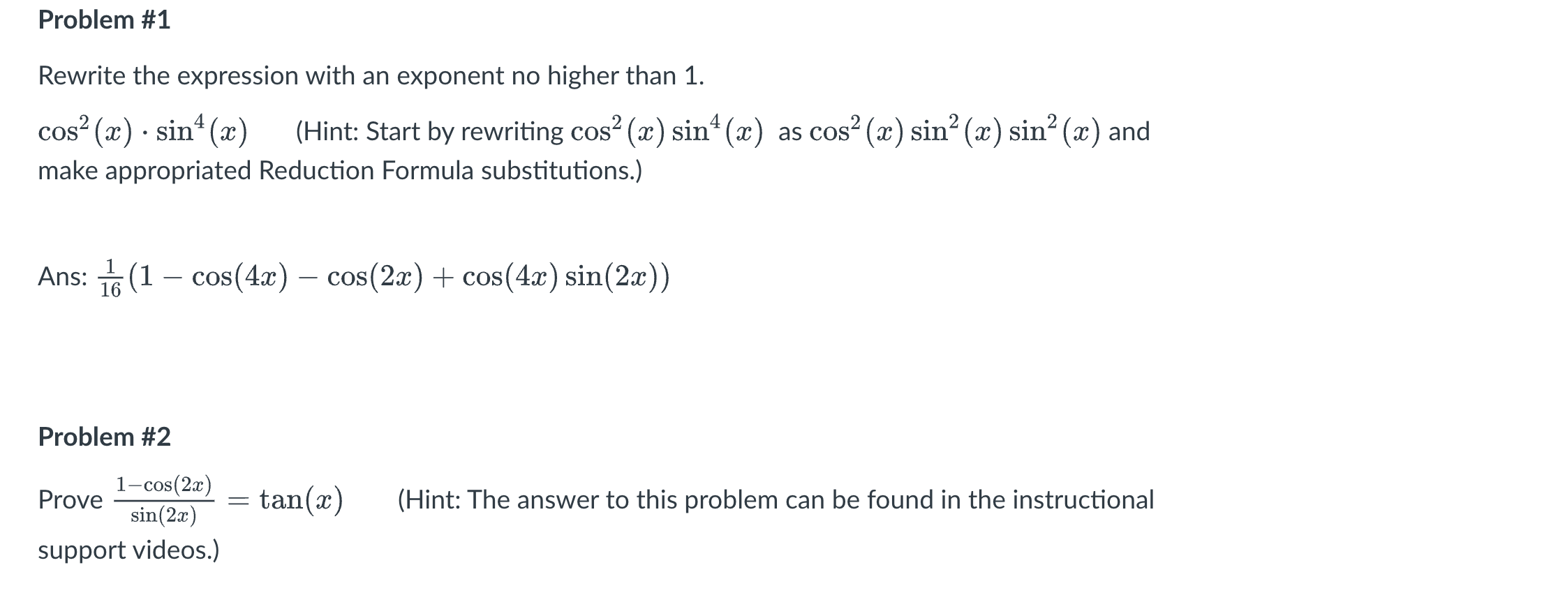 Solved Rewrite the expression with an exponent no higher | Chegg.com